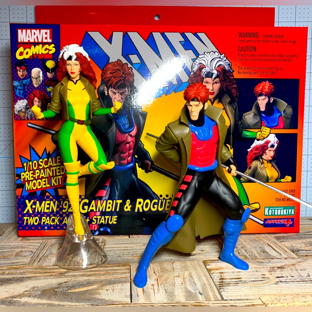 X-Men ‘92 Gambit & Rogue Rtfx+Statue - Gem